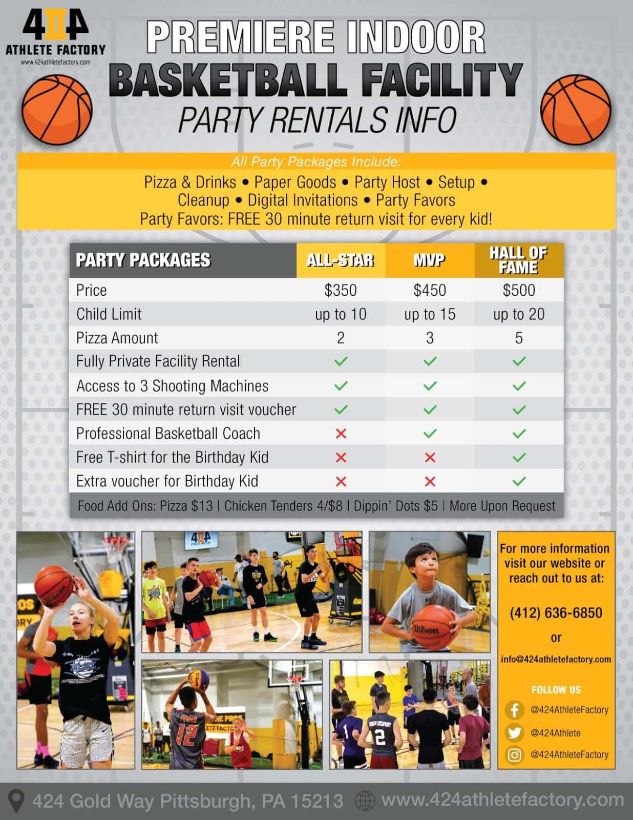 Event Rentals And Parties In Pittsburgh, PA | 424 Athlete Factory